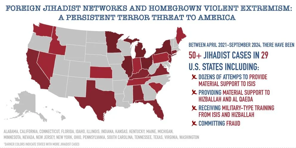 More than 50 jihadist cases in 29 states show 'persistent terror threat ...