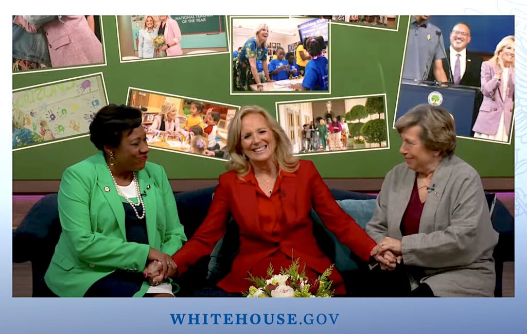 Jill Biden, teachers’ union bosses ignore public ed decline in virtual ...