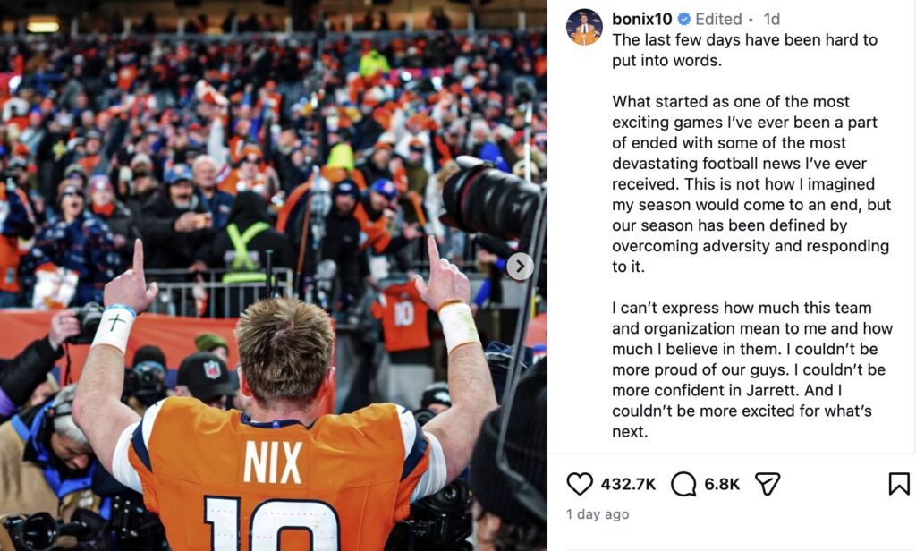 Denver’s Bo Nix is trusting God’s plan after season-ending injury: ‘God ...